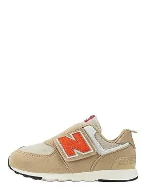 NEW BALANCE 574 Hook & Loop Sneakers - Brown/red/white