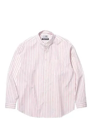Supreme X Mm6 Maison Margiela Stripe Shirt - Pink