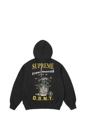 Supreme X Dsny Ss26 Zip Up Hooded Sweatshirt - Black