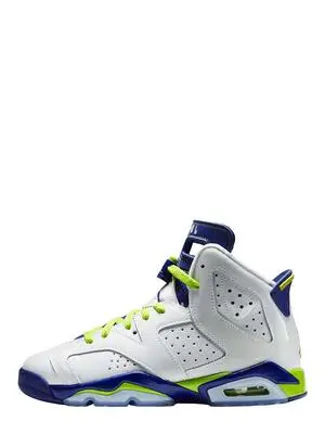 JORDAN 6 Retro Sneakers - Wht/frc Grn-dp Ryl Bl-hypr Pnk