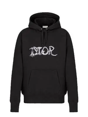Dior X Peter Doig Crossover Fw21 Logo Embroidered Pullover - Black
