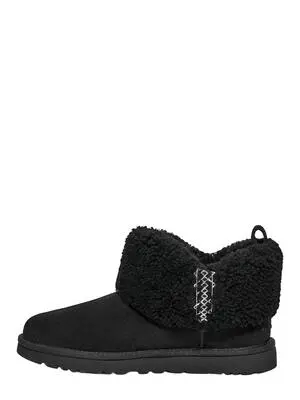 UGG Classic Ultra Mini Braid Boots - Black