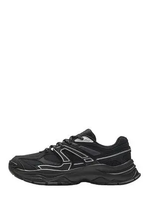 ANTA Chunky Lace-up Sneakers - Black/silver