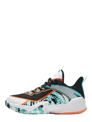 ANTA Athletic High-top Sneakers - Black/white/orange