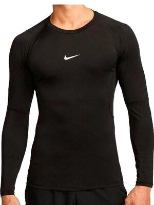 Nike Pro Dri-fit Long-sleeve Compression Fitness Top - Black