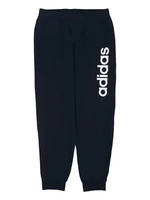 Adidas Neo Logo Printing Fleece Lined Stay Warm Bundle Feet Sports Pants/trousers/joggers - Black