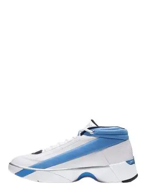 JORDAN Air Team Showcase 'unc' Mid Top Leather Basketball Sneakers - White