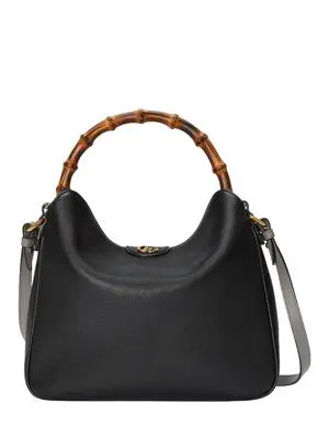 Gucci Diana Shoulder Bag With Bamboo Handle - Black