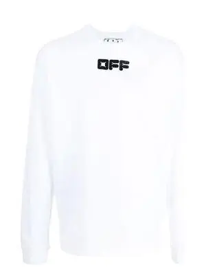 Off-White Fw21 Logo Printing Long Sleeves Loose Fit White - Multi-color