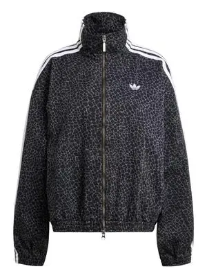 Adidas Firebird Oversized Printed Jacket - Black/grey Six