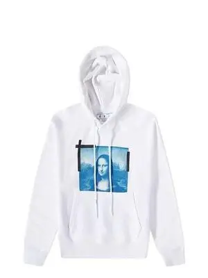 Off-White Mona Lisa Print Hoodie - White/blue