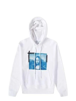 Off-White Mona Lisa Print Hoodie - White/blue