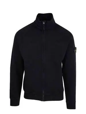 Stone Island Zip Sweatshirt - Black