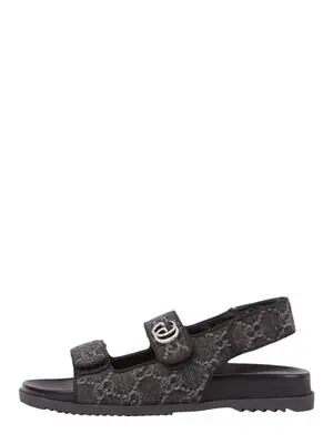 Gucci Gg Sandals - Black/grey Denim