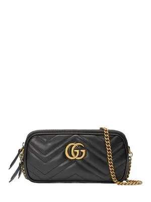 Gucci Gg Marmont Mini Shoulder Bag - Black
