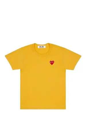 Play Comme Des Garcon Mini Logo T-shirt - Yellow