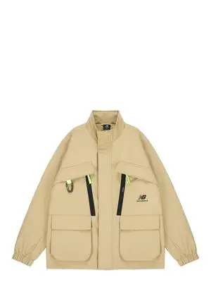 NEW BALANCE Fleece Lined Woven Sports Jacket - Khaki