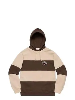 Supreme X Nike Stripe Hooded Sweatshirt - Brown/tan