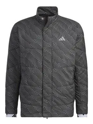 Adidas Graphic Full-zip Long Sleeve Padded Jacket - Black
