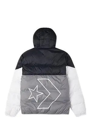 CONVERSE Hooded Down Jacket - Grey/black/white