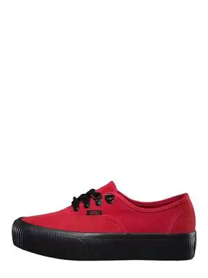 VANS Embossed Authentic Platform 2.0 Sneakers - Black/red