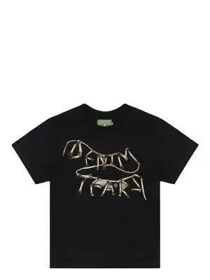DENIM TEARS Kiss My Grits" Graphic Tee - Black