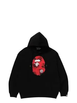 A BATHING APE Floral Camo Ape Head Relaxed Fit Pullover Hoodie - Black