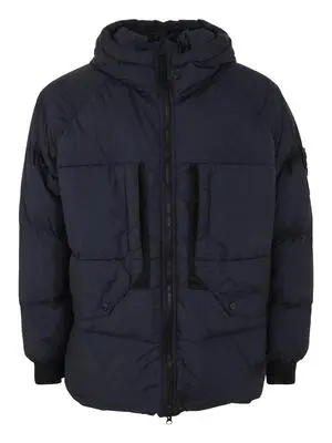 STONE ISLAND STONE ISLAND Zip-Up Hooded Puffer Jacket