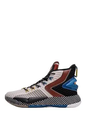 ANTA Quick Battle 3 Athletic Sneakers - Grey/burgundy/blue