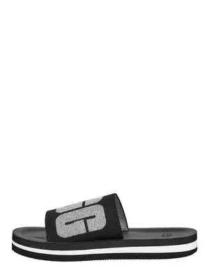 UGG Zuma Metallic Graphic Slides - Black