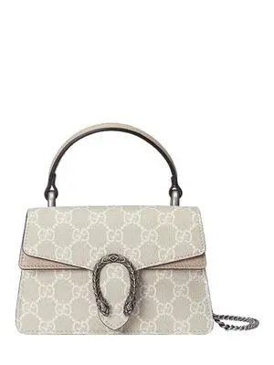 Gucci Dionysus Mini Top Handle Bag - Beige/white