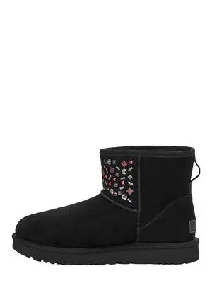 UGG Classic Mini Studded Ankle Boots - Black
