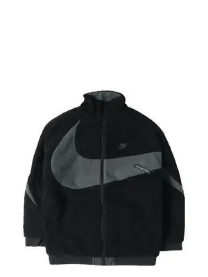 Nike Stand Collar Fleece Reversible Jacket - Black