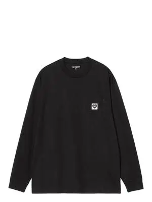 Carhartt Work In Progress Carhartt Wip Pocket Heart Long Sleeve T-shirt 'black' Black
