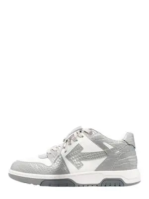 Off-White Out Of Office Croco Print Sneakers - Grey/white