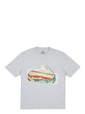 PALACE Plow Marl Triangle Pattern Short Sleeve T-shirt - Grey
