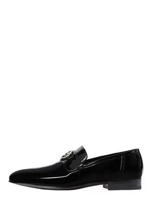 Gucci Interlocking G Leather Loafer - Black