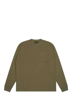 Drew House Basic Longsleeve Pocket T-shirt - Midnight Olive