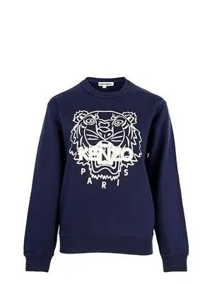 Kenzo Tiger Graphic Crewneck Pullover - Blue