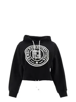 Fendi F Pattern Printing Hoodie - Black