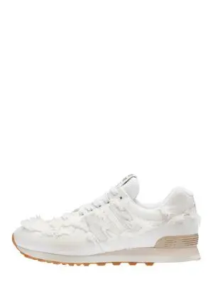 NEW BALANCE 574 X Miu Miu "distressed Denim" Sneakers - White