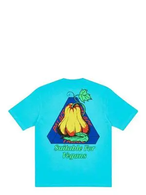 PALACE Palace Nein Cheese Nein Egg T-shirt Blue Back Printing Short Sleeve Unisex Blue