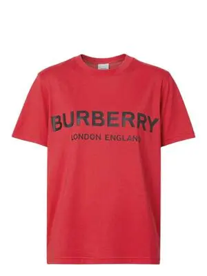 Burberry Logo Print T-shirt - Red