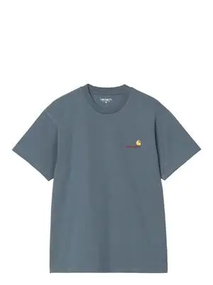 Carhartt Work In Progress American Script Short Sleeve T-shirt - Blue