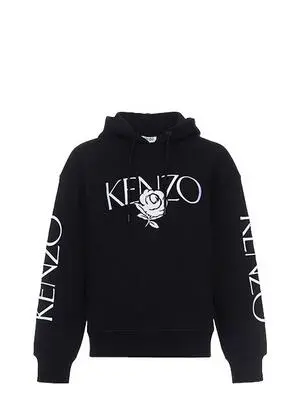 Kenzo Rose Alphabet Hoodie - Black