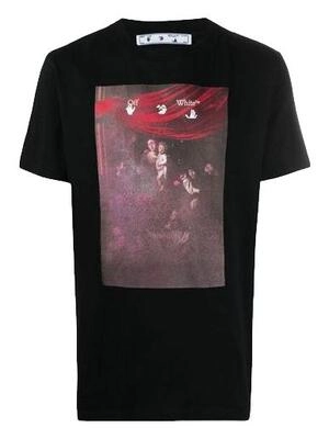 Off-White Sprayed Caravaggio Short-sleeve Slim Tee - Black