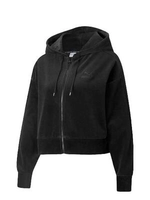 PUMA Casual Embroidered Short Hooded Jacket - Black