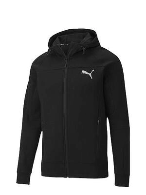 PUMA Evostripe Logo Zipper Hooded Jacket - Black