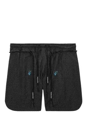 Nike X Off-white Woven Plaid Shorts - Black
