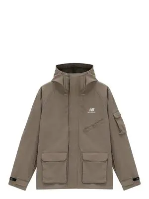NEW BALANCE Hooded Jacket - Brown